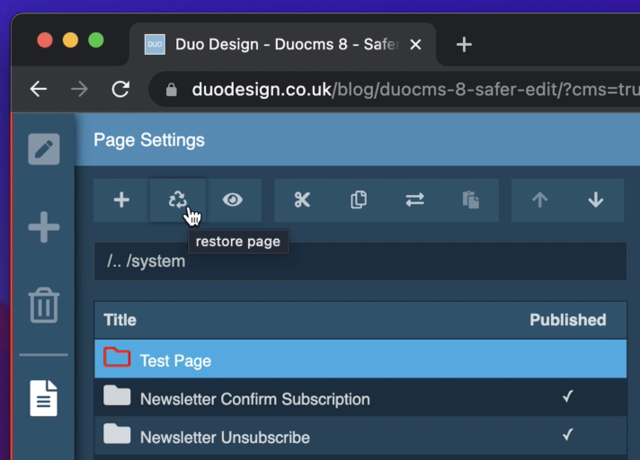 Duo Design - Duocms 8 - Safer Editing